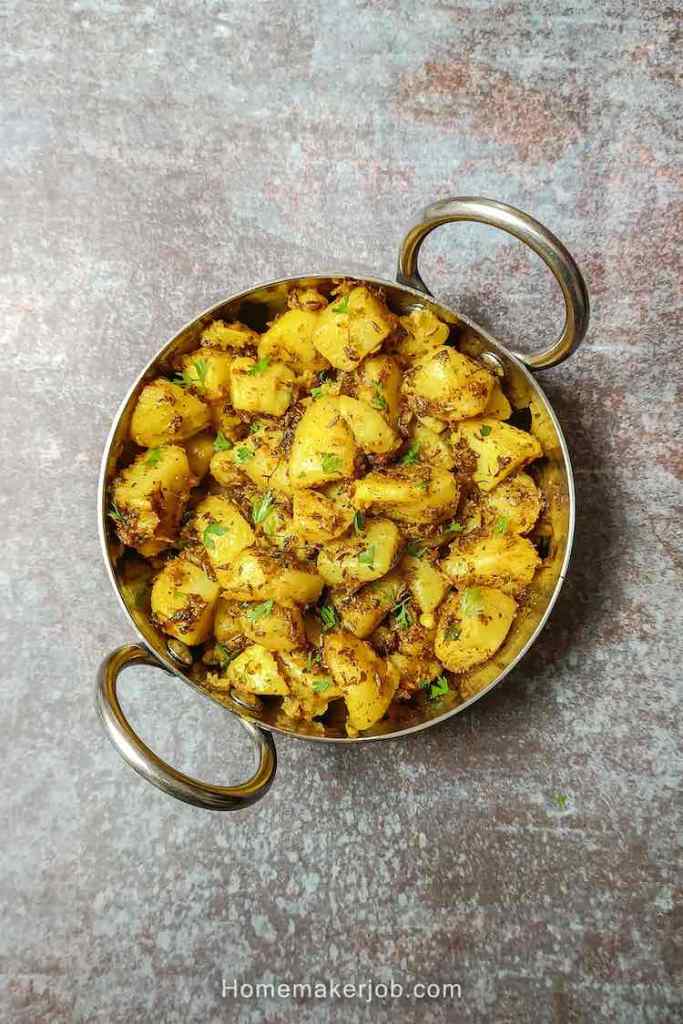 How to make jeera aloo | dry aloo sabzi | indian cumin potatoes recipe ...